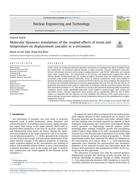 Pdf Molecular Dynamics Simulations Of The Coupled Effects Of Strain And Temperature On
