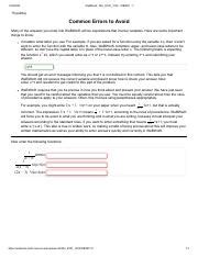 WeBWorK MU STAT WBWK Pdf WeBWorK MU STAT WBWK Points Common