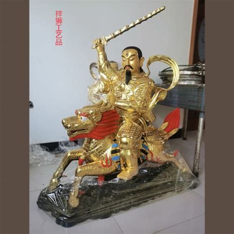 雷祖神像摆件纯铜彩绘九天应元雷声普化天尊铜像大号1