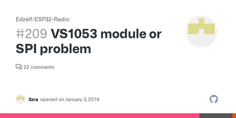 Vs1053 Module Or Spi Problem · Issue 209 · Edzelfesp32 Radio · Github