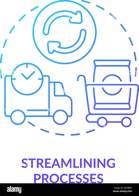 Streamlining Processes Blue Gradient Icon Stock Vector Image And Art Alamy