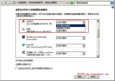 自定义通知区域图标，及时掌握动态 亮术网