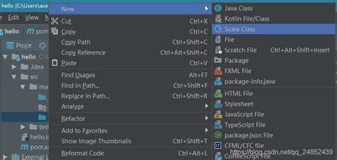 在idea中运行第一个scala程序添加scala框架add Framework Support Scala Ok