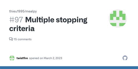 Multiple Stopping Criteria Issue 97 Thieu1995 Mealpy GitHub