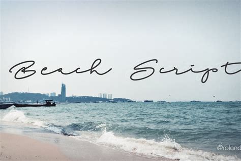 Beach Script Font Roland Huse Design Fontspace