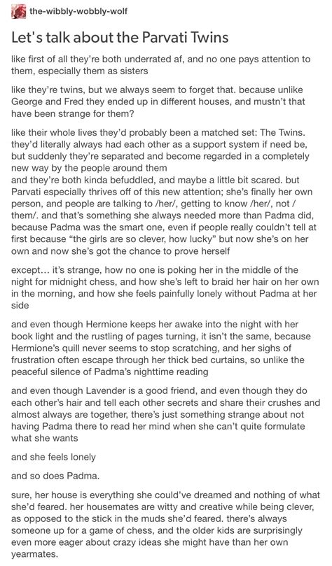 Different Houses The Patil Twins Part 12 Padma Patil Parvati