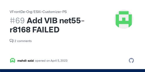 Add Vib Net55 R8168 Failed · Issue 69 · Vfrontde Orgesxi Customizer