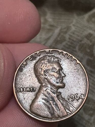 1964 No Mint Mark Lincoln Penny With L And “in God We Trust” On Rim