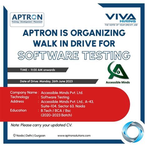 viva hiring on linkedin aptron vivahiring softwaretesting testautomation softwarequality…