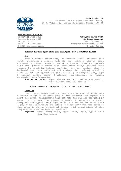 pdf a new approach for fuzzy logic type 2 fuzzy logic