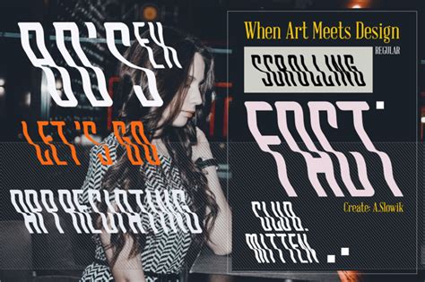 Scrolling Font Sans Serif Decorative Ft Font And Typography Envato