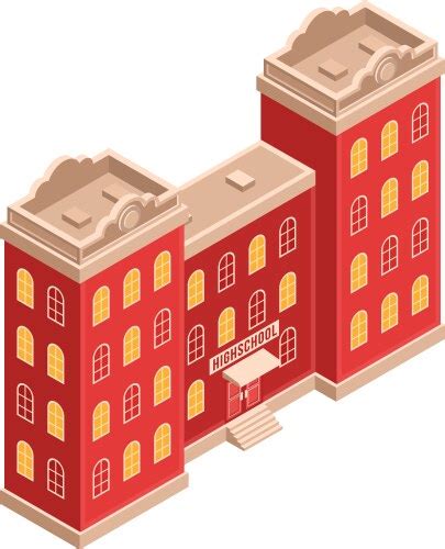 High School Building Royalty Free Vector Image