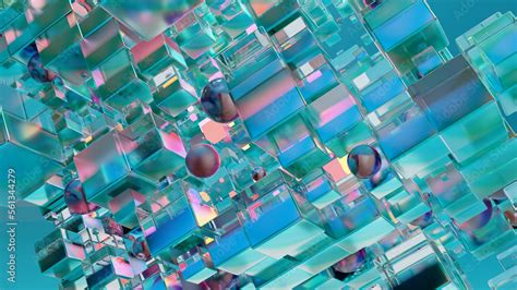 Sci Fi Technology Background Abstract Cubic Pattern 3d Solid Geometry Geometric Cubes And