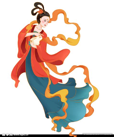 中秋节国潮嫦娥设计图 卡通设计 广告设计 设计图库 昵图网
