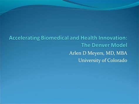 Accelerating Biomedical Innovation Ppt