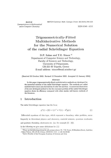 Pdf Trigonometrically Fitted Multiderivative Methods For The