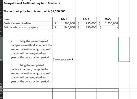 Solved Recognition Of Profit On Long Term Contracts The