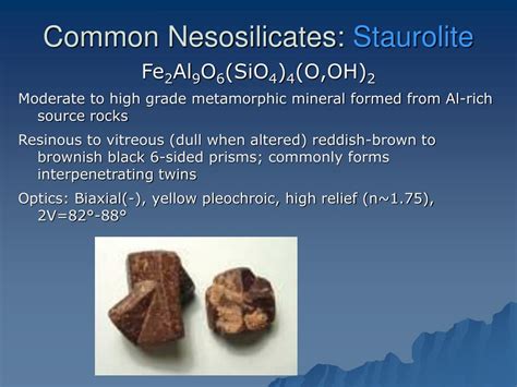 Ppt Lecture 19 12 04 2006 Systematic Description Of Minerals Part 3 Silicates I