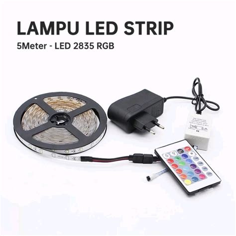 Jual Lampu Led Strip Rgb Meter Strip Led Komplit Adaptor Remote Warna Shopee Indonesia