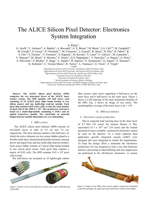 Pdf The Alice Silicon Pixel Detector Electronics System Integration