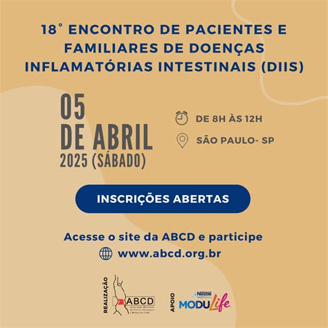 18º Encontro De Pacientes Das Doenças Inflamatórias E Intestinais Diis