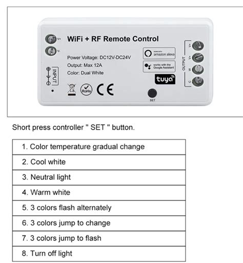 Wifi Rf Tunable Led Kontrol Ünİtesİ 12 24v 12a