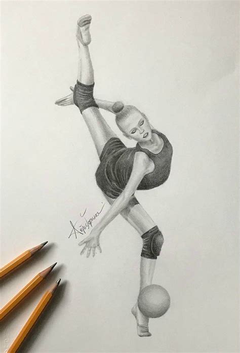 Гимнастки Картинки Нарисованные Карандашом — Картинки фотографии