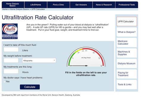 Dry Weight Calculator Dialysis