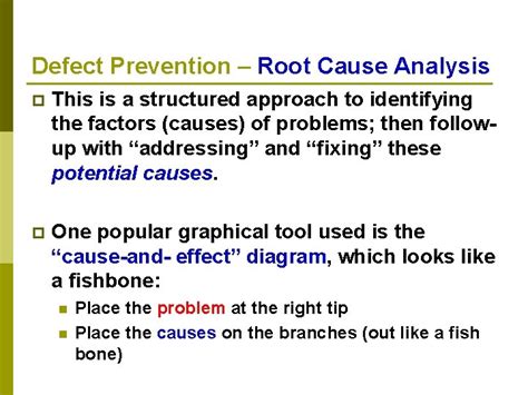 Defect Classification And Analysis Defect Prevention Defect Detection