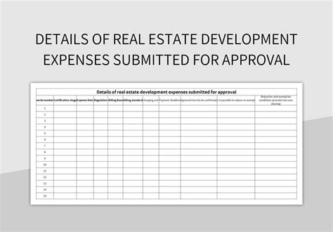 Free Approval Details Templates For Google Sheets And Microsoft Excel Slidesdocs