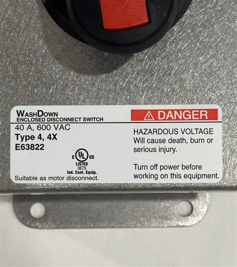 Abbstainlesswashdownencloseddisconnectswitch For Sale Online Ebay