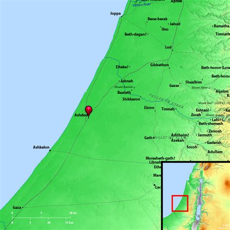Bible Map Azotus Ashdod