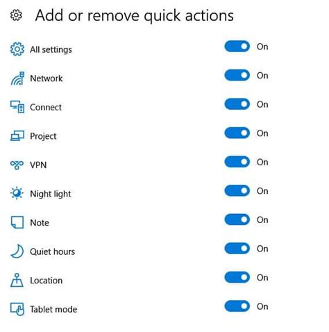 How To Customize Quick Actions Icons And Turn Off Specific