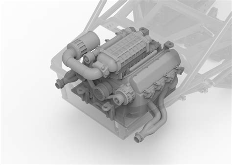 Optic V8 Engine For 4ws Knight Customs