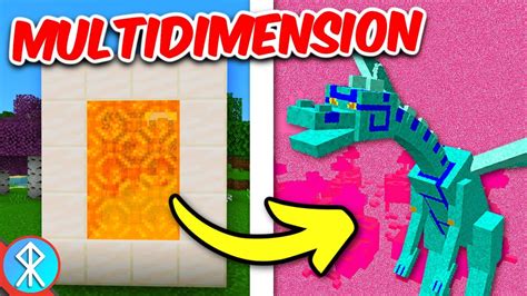 New Dimensions Multidimension Addon Mcpebedrock Minecraft Youtube