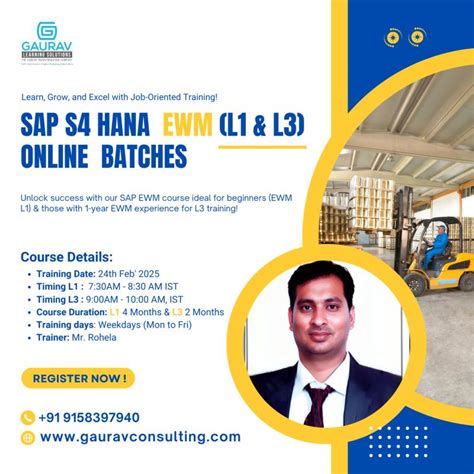 Saptraining Sap Sapewm Warehousemanagement Supplychain Careergrowth… Gaurav Learning
