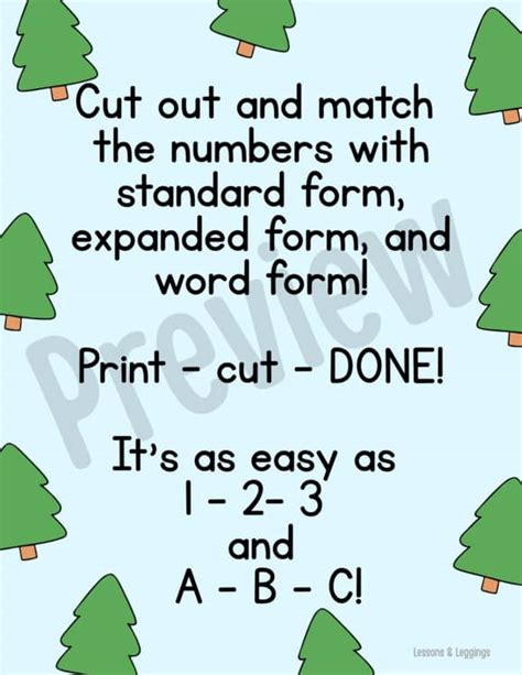 Number Forms Matching Puzzle Standard Expanded Word Form Tpt