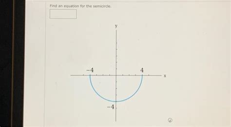 Solved Find An Equation For The Semicircle