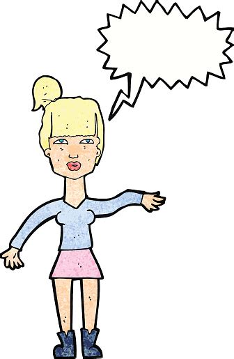 제조 무시함 손동작 말풍선이 있는 여자 만화 캐릭터 거친에 대한 스톡 벡터 아트 및 기타 이미지 거친 귀여운 그리기 Istock