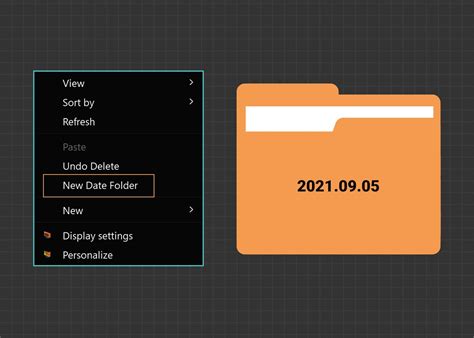 Create Date Named New Folder D95 Design