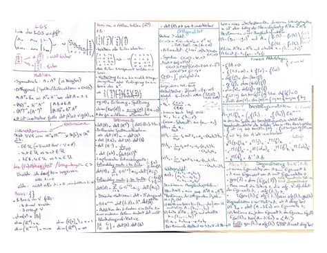 Cheatsheet Lin Alg 1 2 1 Lineare Algebra Für Informatik [ma0901
