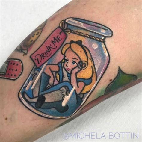 Alice In Wonderland Drink Me Bottle Tattoo