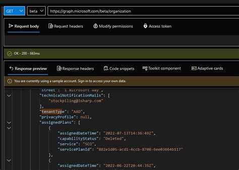 Missing Organizationtenanttype In Beta Sdk Whereas The Api Returns It