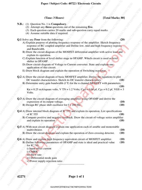 Be Electronics And Computer Science Semester 4 2023 December Electronic Circuits Rev 2019 C