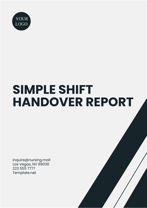 Free Simple Shift Handover Report Template To Edit Online