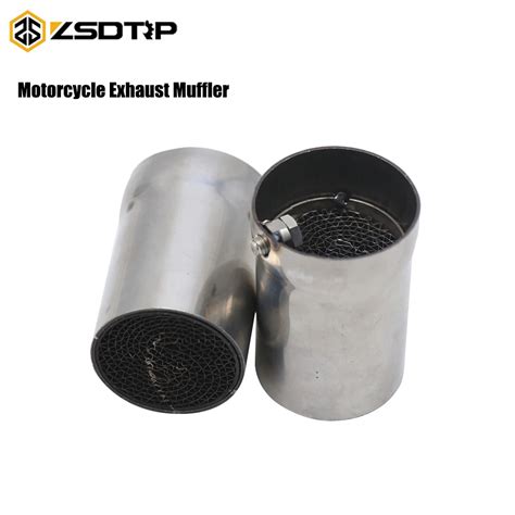 Zsdtrp 오토바이 프론트 미들 엔드 배기 촉매 Db 킬러 탈착식 소음기 오토바이 배기 머플러용 범용 508mm배기 And 배기 시스템 Aliexpress