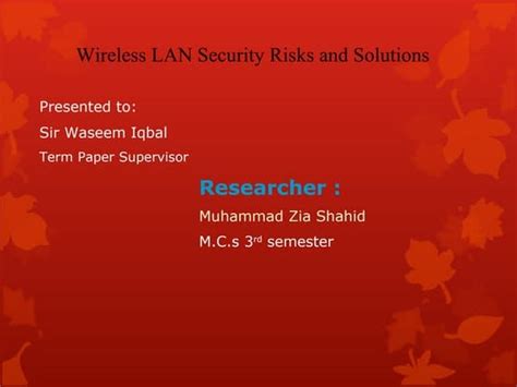 Wireless Network Security Pptx