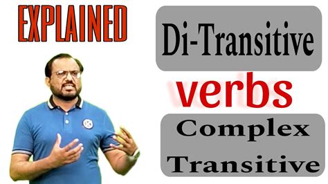 Di Transitive Complex Transitive Verb Concept Explained Sir Ali Shan Rao English