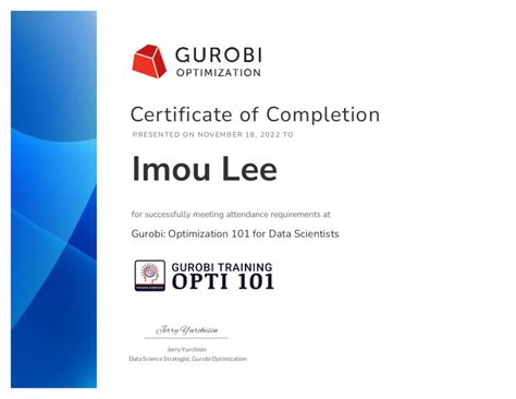 李羿謀 On Linkedin Gurobi Optimization 101 For Data Scientists