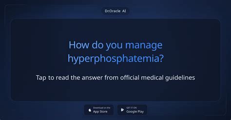 How Do You Manage Hyperphosphatemia How Do You Manage Hyperphosphatemia